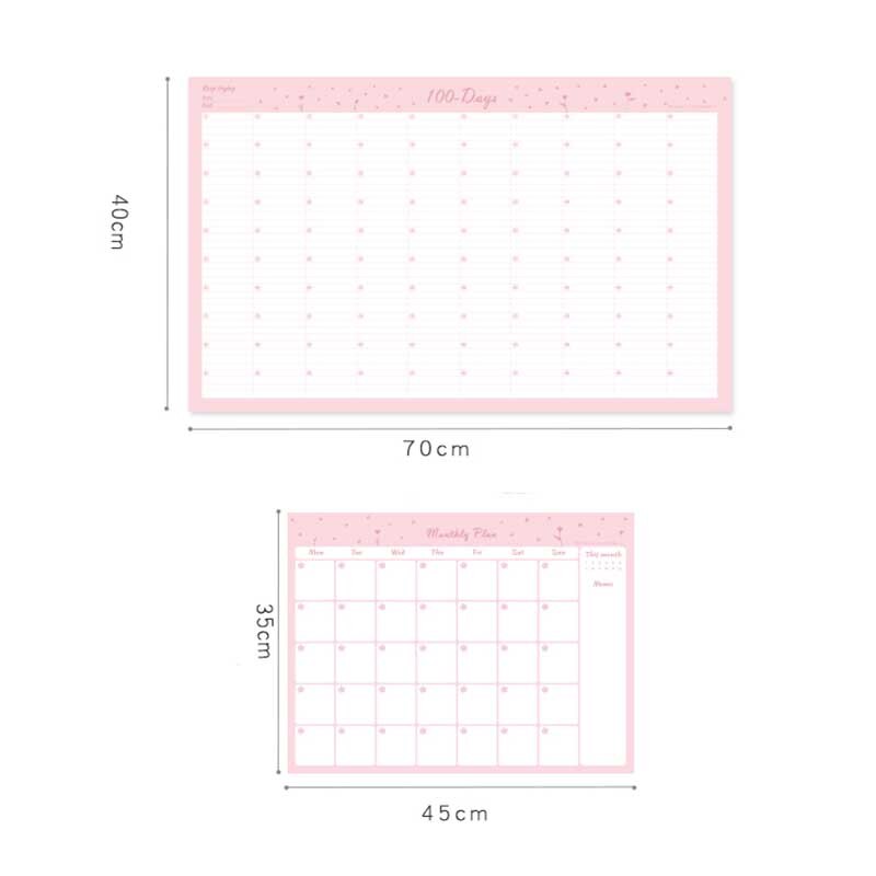 calendario de pared mensual semanal de 100 días Ta... – Grandado