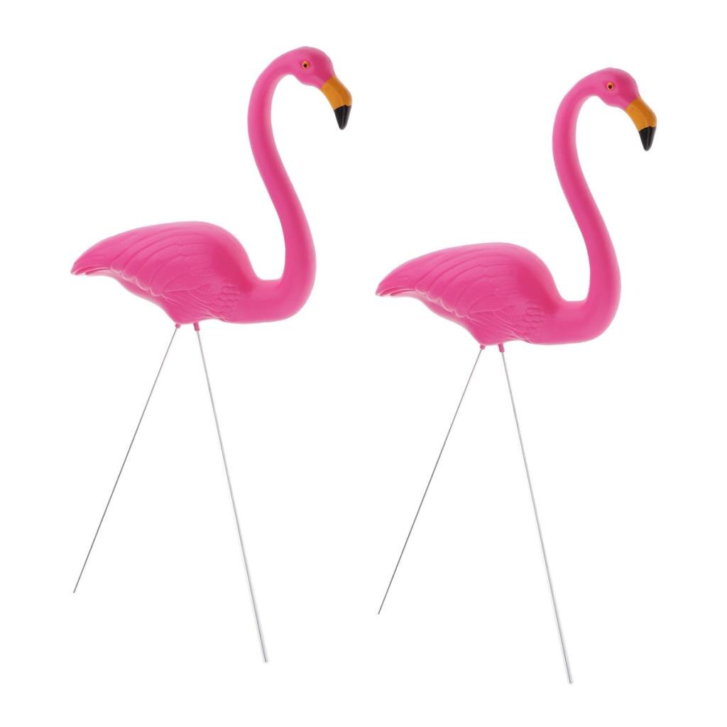 Pack of 2, Large Pink Flamingo Yard Ornament, Flam... – Grandado