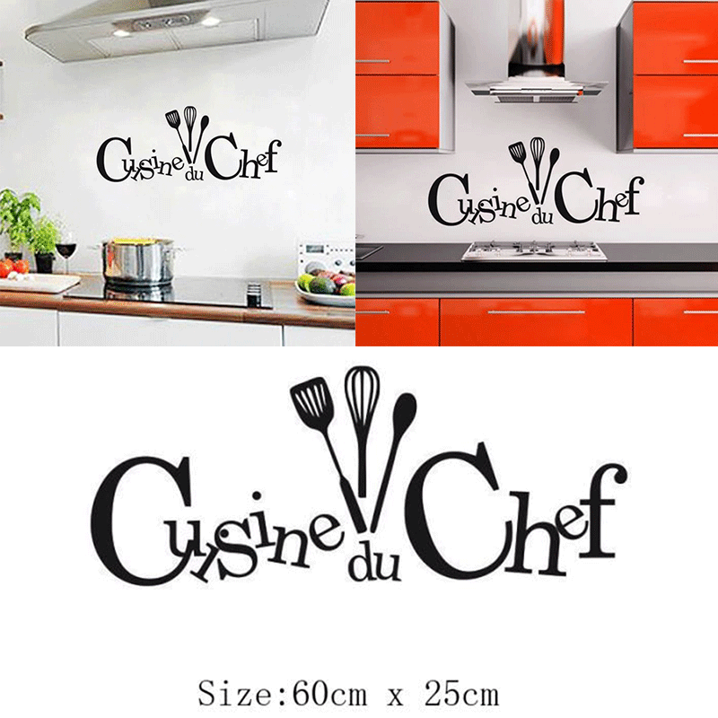 Wall Stickers Cuisine Cook Kitchen Drawing Dinning... – Grandado