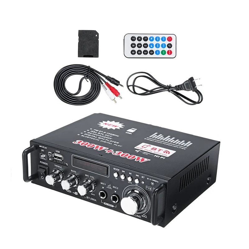 300W+300W 12V/220V Home Theater Car Amplif Car Blu... – Vicedeal