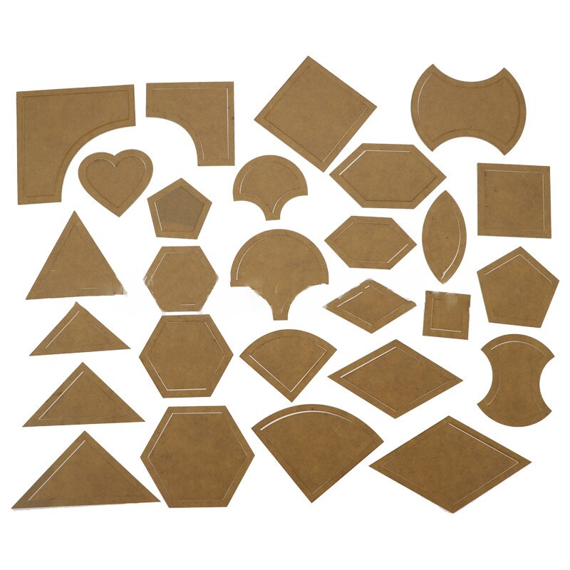 54Pcs Diy Patchwork Templates Transparant Acryl Du... – Vicedeal