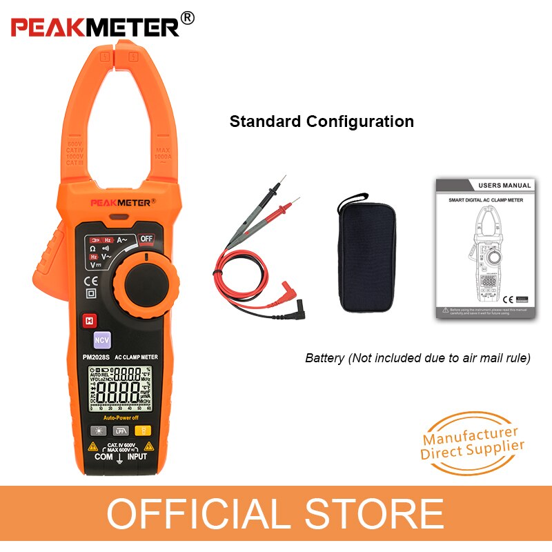 PEAKMETER PM2028S Smart 6000 counts Digital Clamp ... – Vicedeal