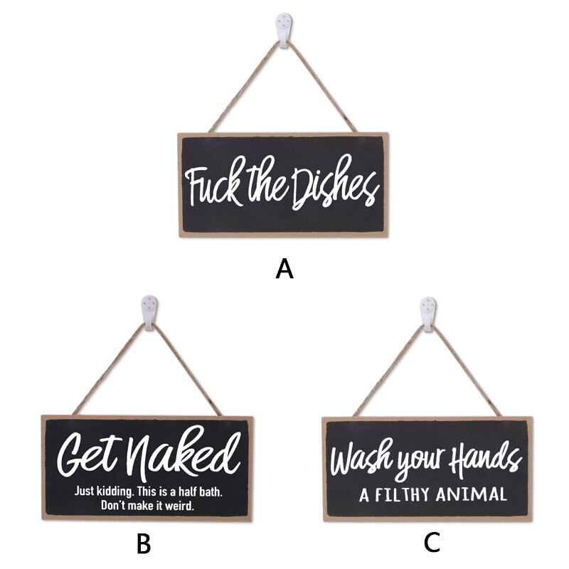 Funny Wood Sign Hanging Wall Art Decorative Funny ... – Grandado