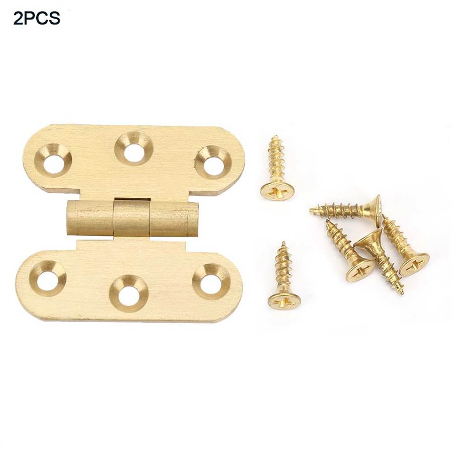 box wooden box lock 2Pcs H Type Brass Hinge Cabine... – Grandado