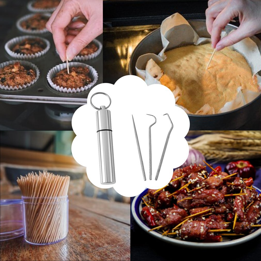 Multi-function Titanium Stainless Steel Toothpick ... – Vicedeal