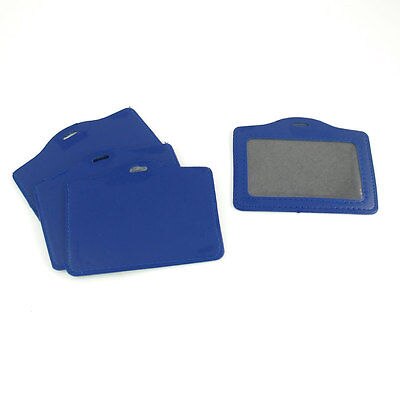 4 Pcs Blue Clear Horizontal ID Badge Card Holders ... – Grandado