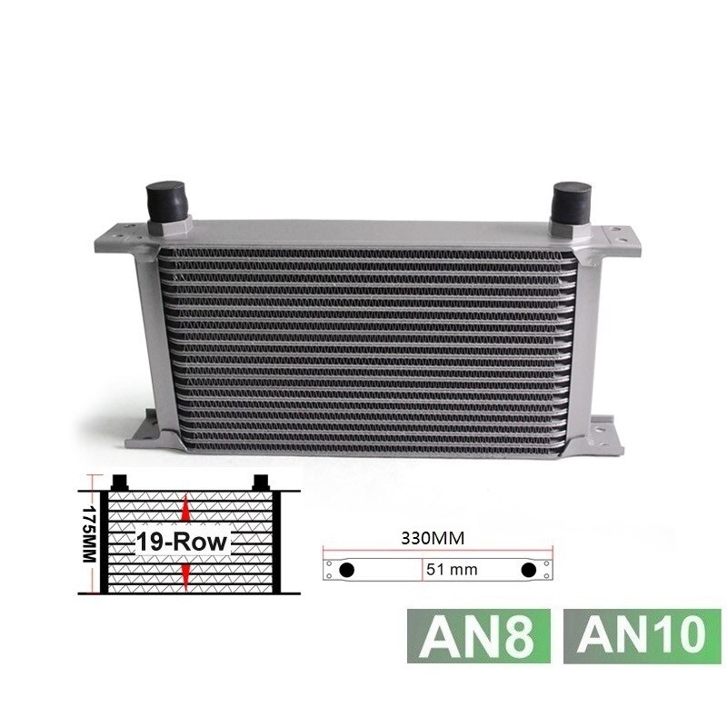 19 Row A10 Or An8 Silver Color Oil Cooler Car Oil ... – Grandado