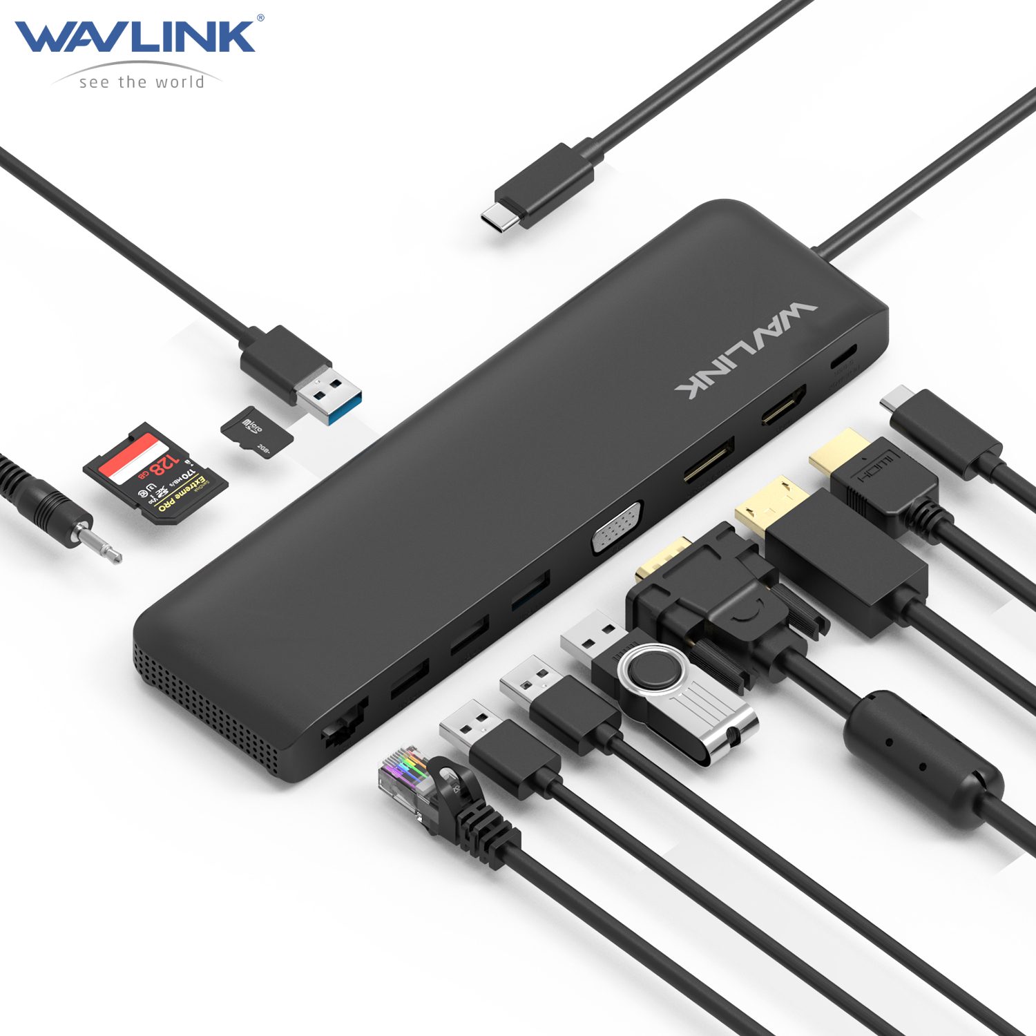 Usb C Dock Mst 4K Met Dp Vga Gigabit Ethernet Trip... – Vicedeal