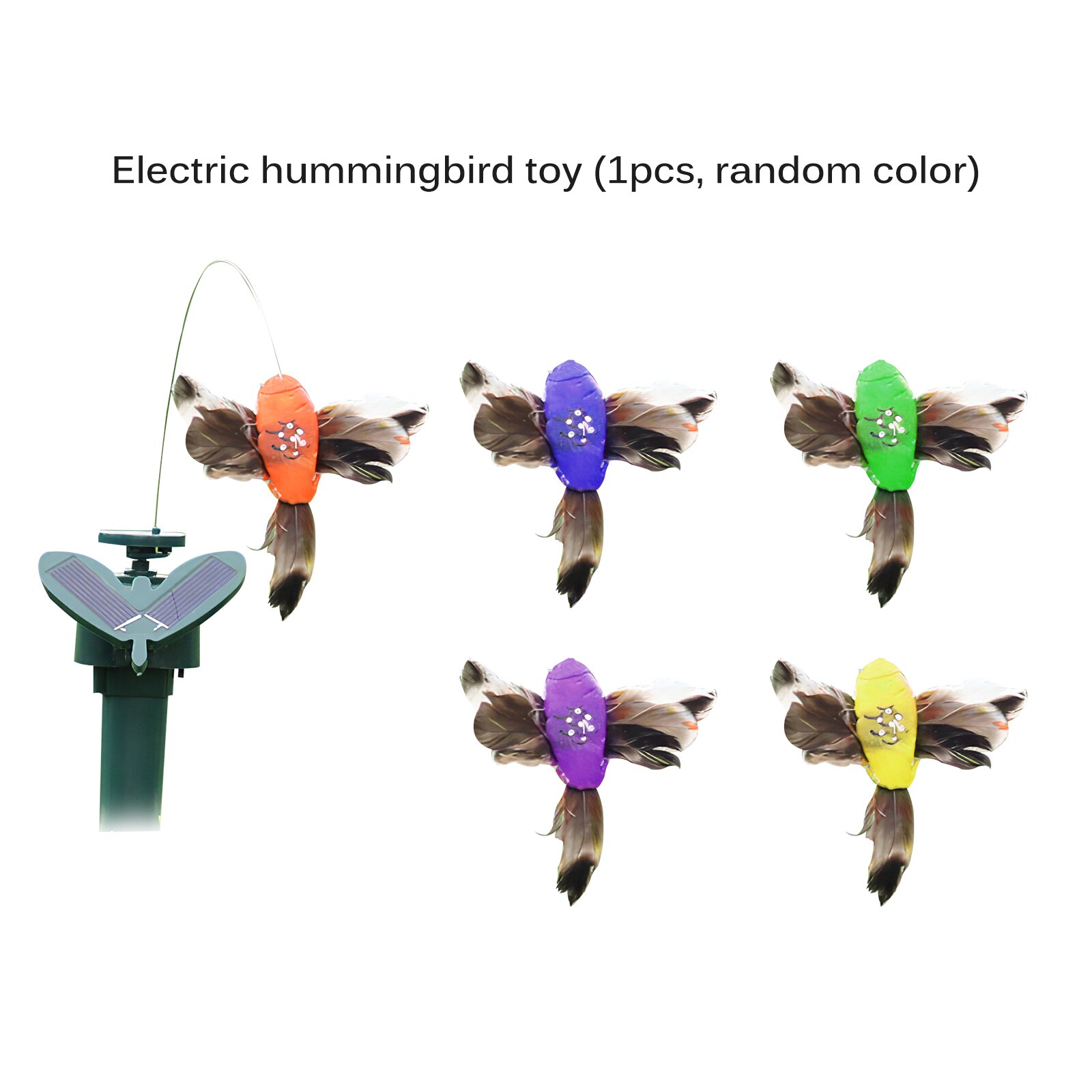 Solar Feather Bird Electric Hummingbird Toy Bird F... – Grandado