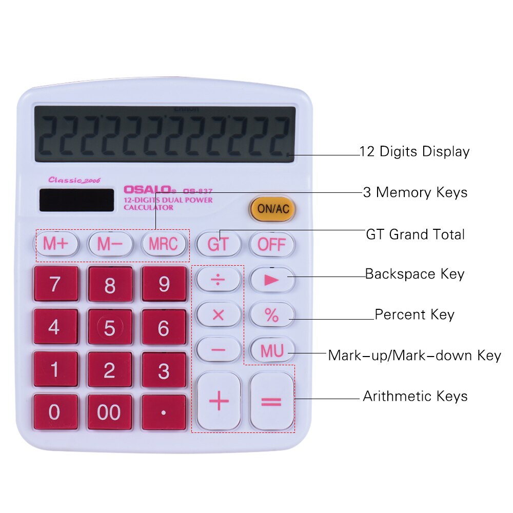 Handheld Colorful Standard Function Desktop Electr... – Grandado