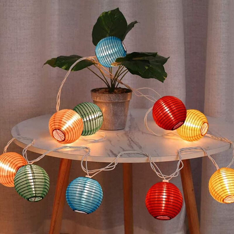 10 Led Colorful Hanging Lantern String Lights for ... – Grandado
