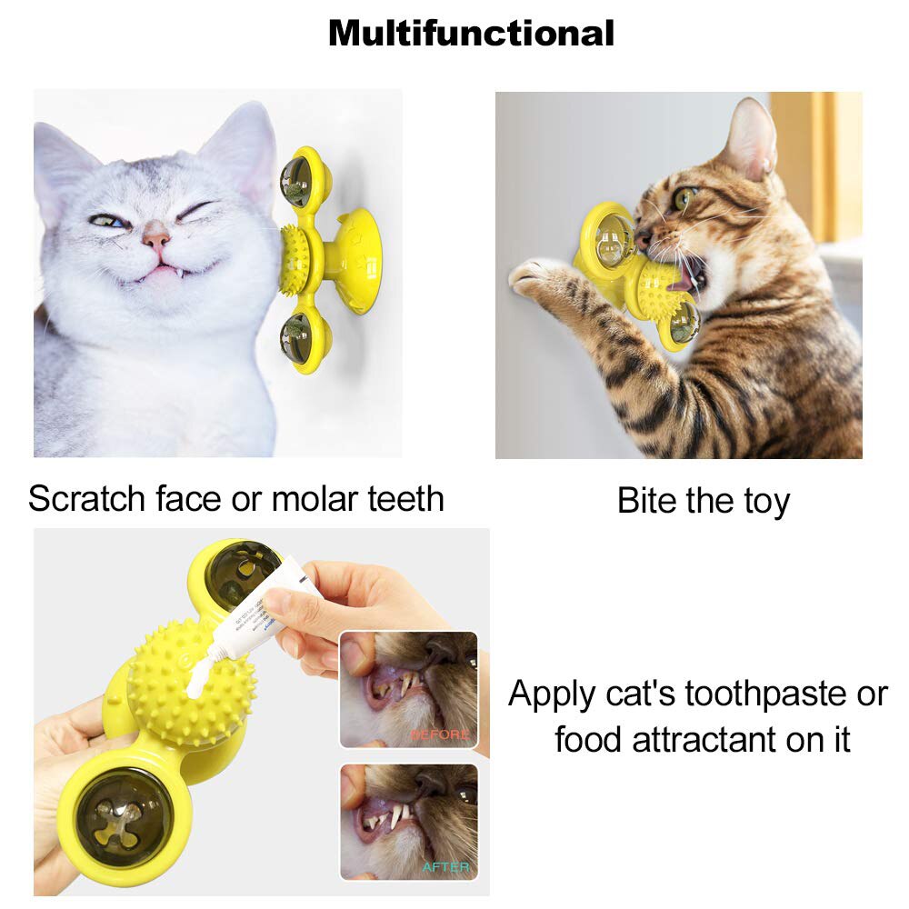 Windmill Cat Toy Interactive Pet Toys for Cats Puz... – Grandado