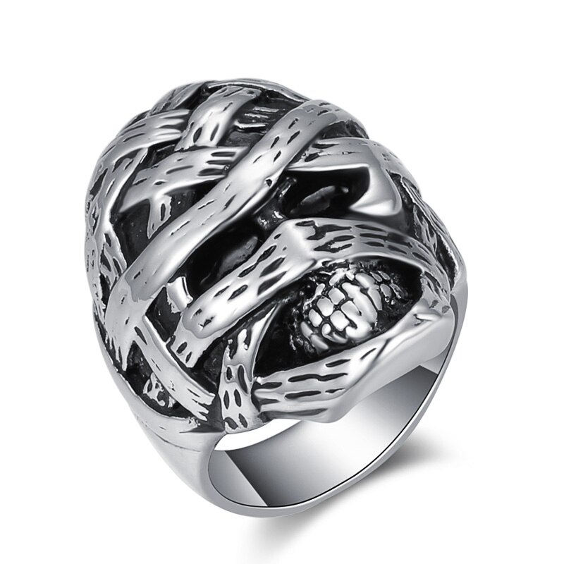 Gold/Black Color Mummy Rings For Men Gothic Punk R... – Grandado