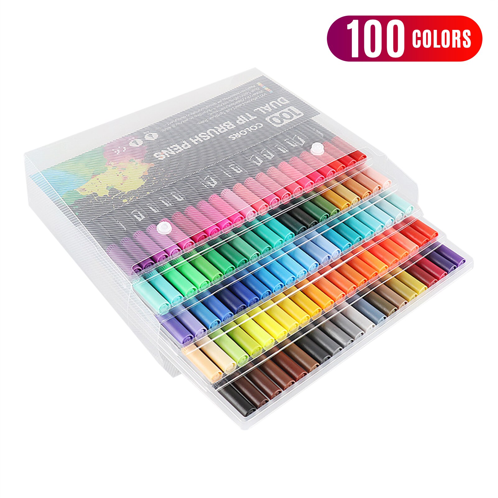 Set di pennarelli a 100 colori pennarelli colorati... – Grandado