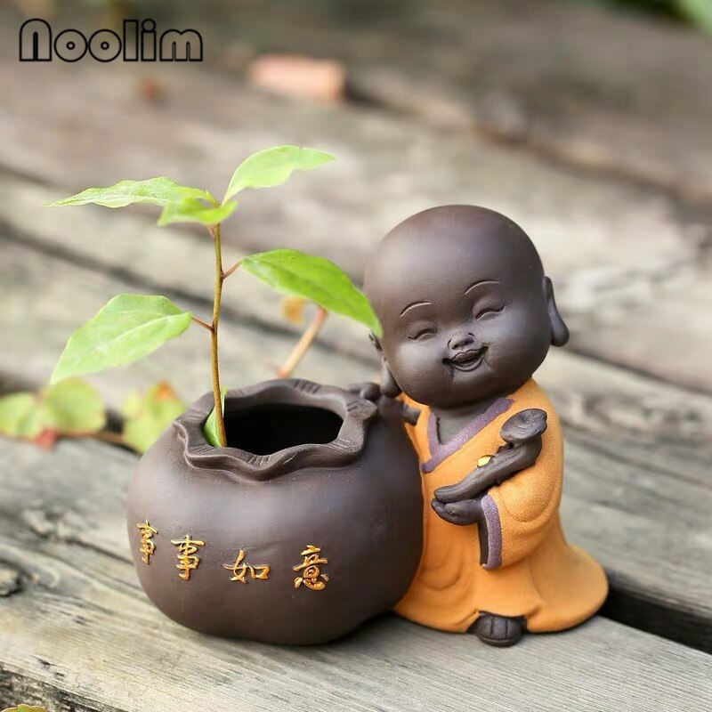 Small Flower Pot Scindapsus Vase Purple Clay Littl... – Grandado