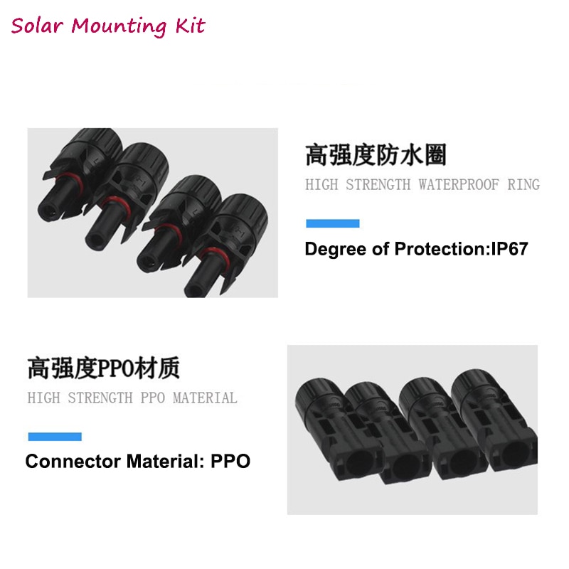 Conector solar tipo 1 a 4 con cable pv, conexión p... – Grandado