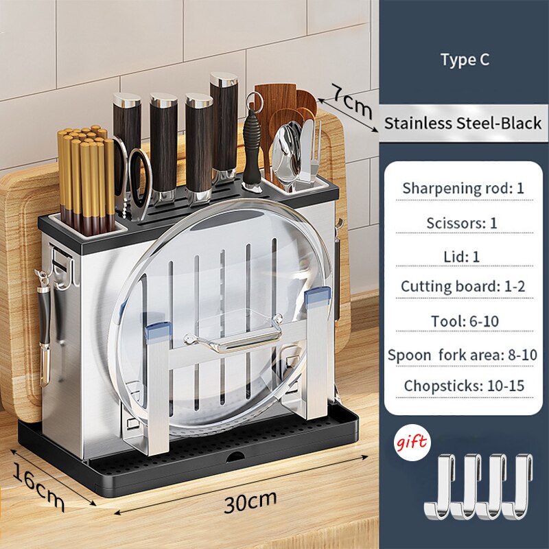 Stainless Steel Kitchen Organizer Fork Spoon Knife... – Vicedeal