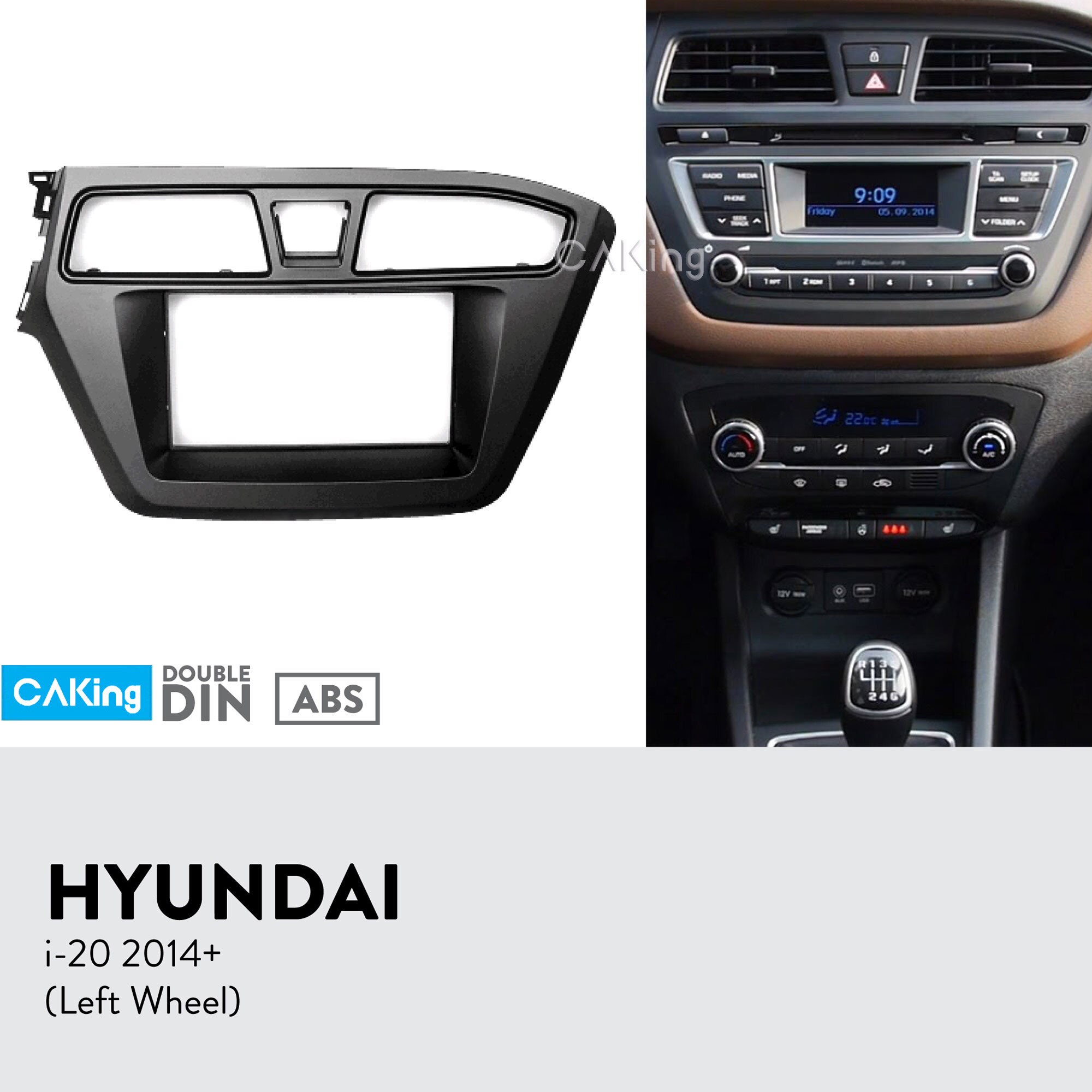 Auto Fascia Radio Panel für + HYUNDAI i-20 i20 (Li... – Vicedeal