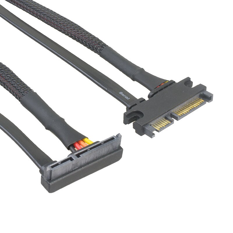 22Pin SATA Male to 22Pin 90 Degree Angled Female S... – Vicedeal