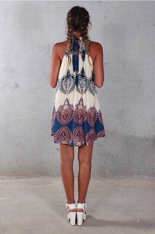 Women Summer Beach Mini Sundress Ladies Casual Sle... – Grandado