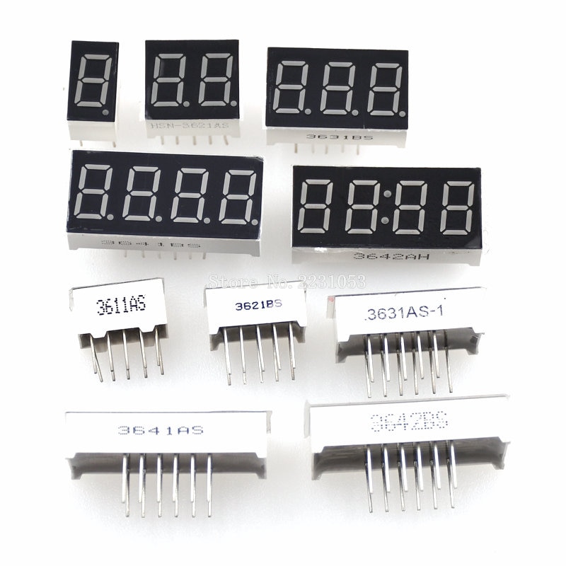 5 Pcs 0.36 Inch Led Display 7 Segment 1 Bit/2 Bit/... – Grandado 5 Pcs 0.36 Inch Led Display 7 Segment 1 Bit/2 Bit/... – Grandado