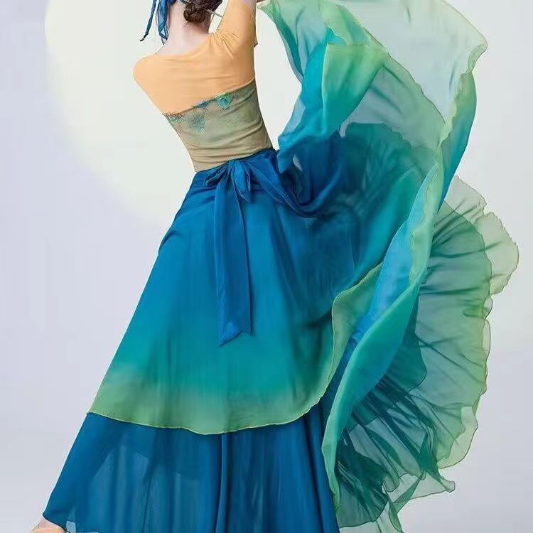 Women Hanfu Flowy 720 Degree Maxi Skirt Training S... – Vicedeal