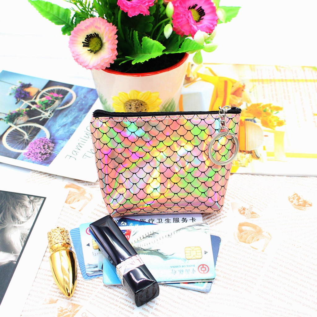 Fish scale Printing coin purse Women Girl Printing... – Grandado