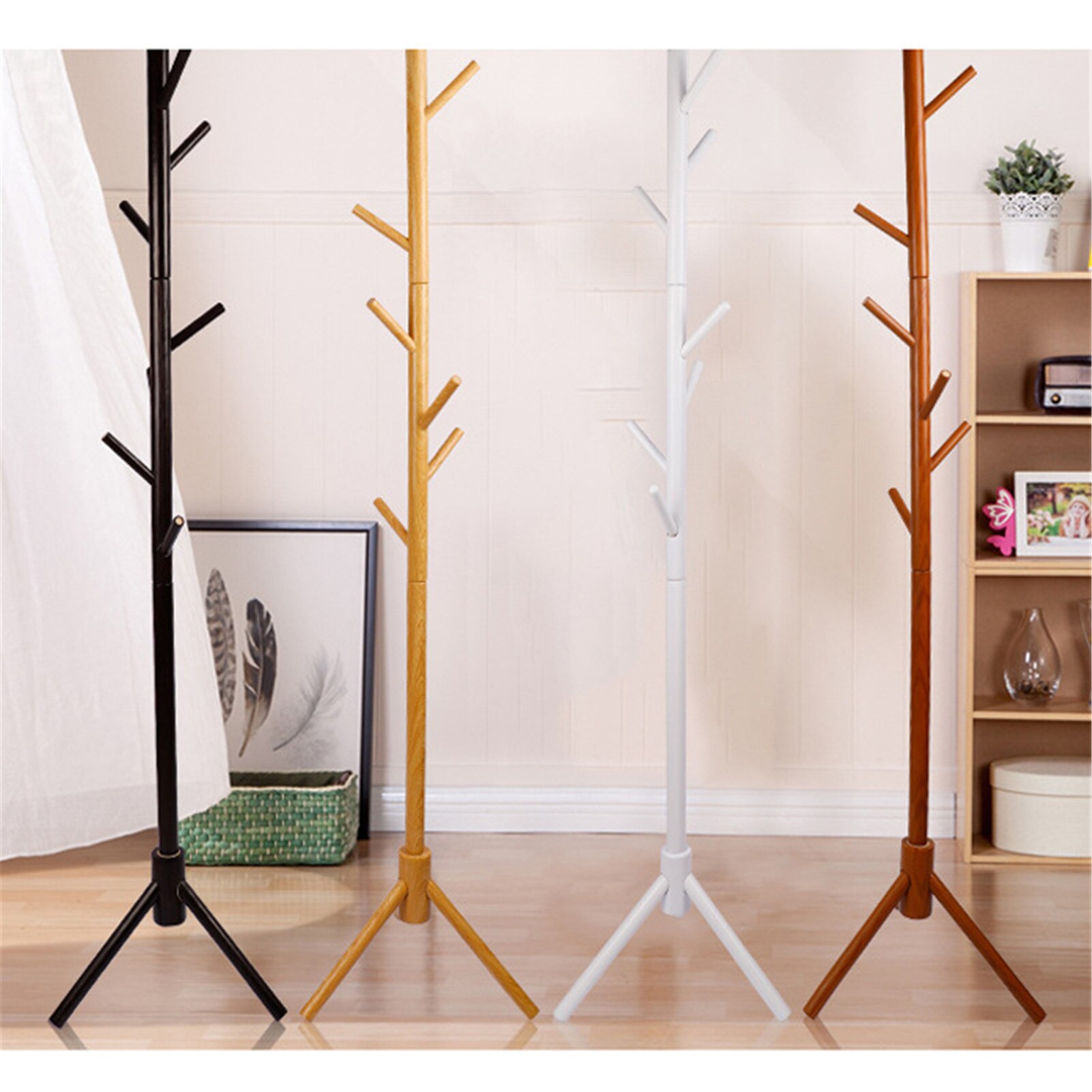 Wood Hanger Floor Standing Coat Racks 6/7 Hooks Ho... – Grandado