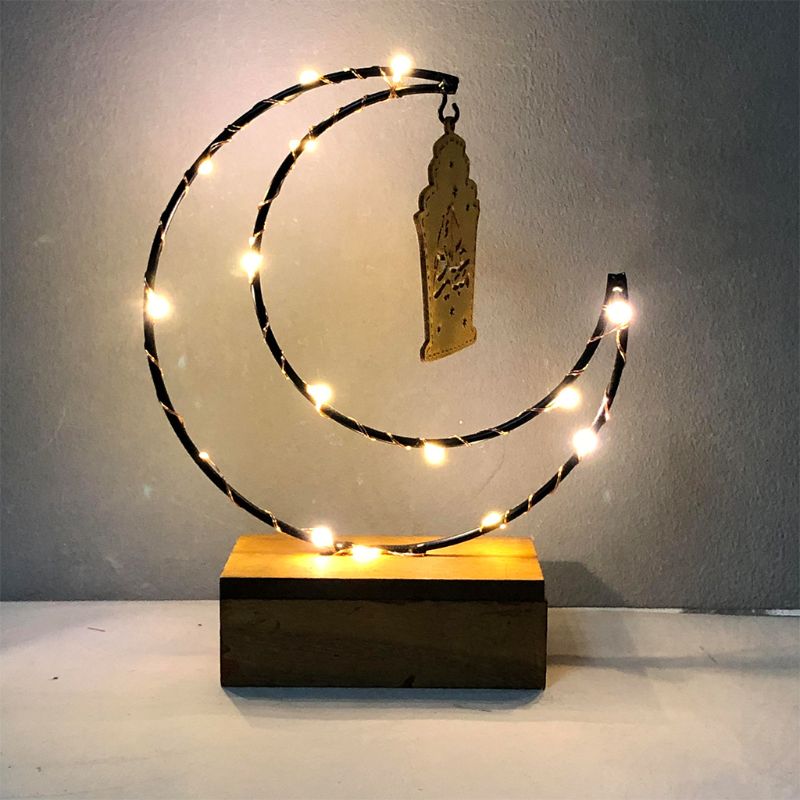 Ramadan Eid Mubarak Houten Ornament Maan Lamp Led ... – Grandado