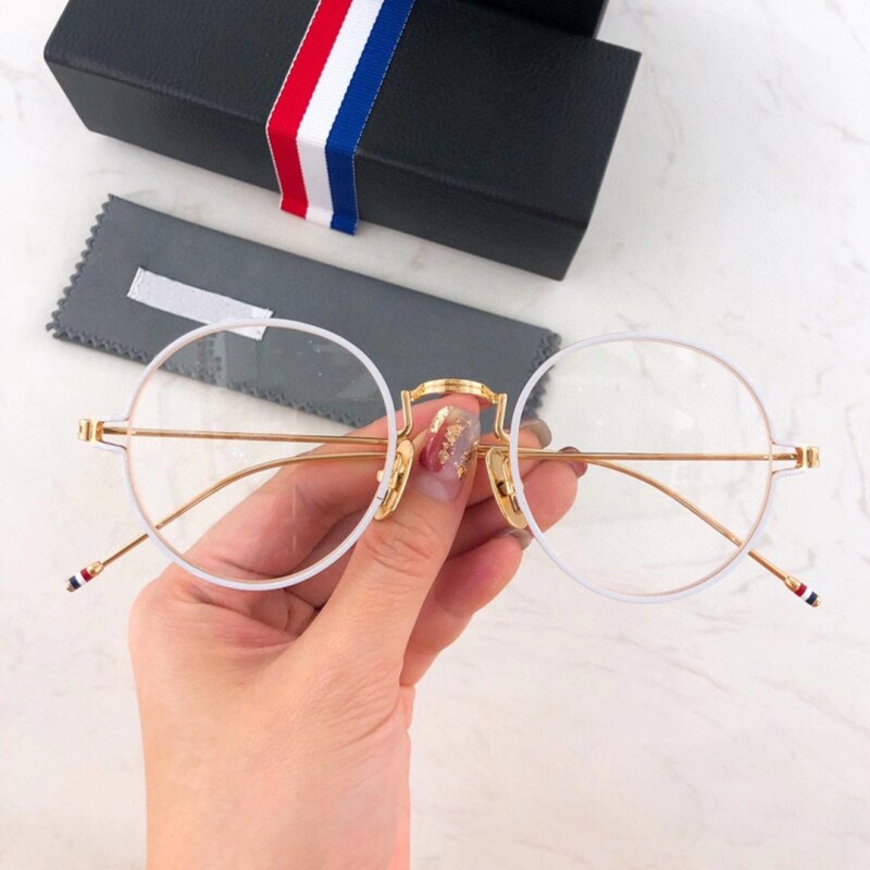 York Thom Brand Retro Round Glasses Frame Men Wome... – Grandado