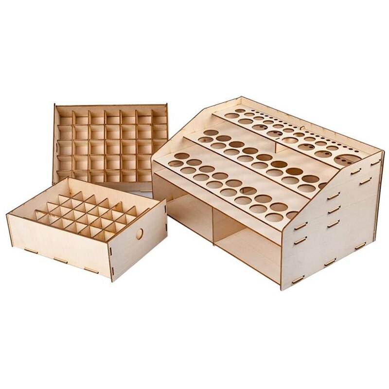 Wooden Paint Rack Stand Pigment Ink Bottle Paint T... – Vicedeal