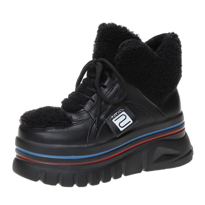 Women Platform Sneakers Winter Velvet Keep Warm An... – Grandado