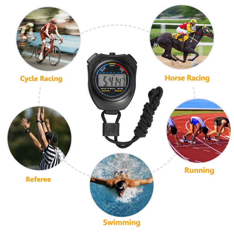 Digital Handheld Electronic Chronograph Sports Sto... – Grandado