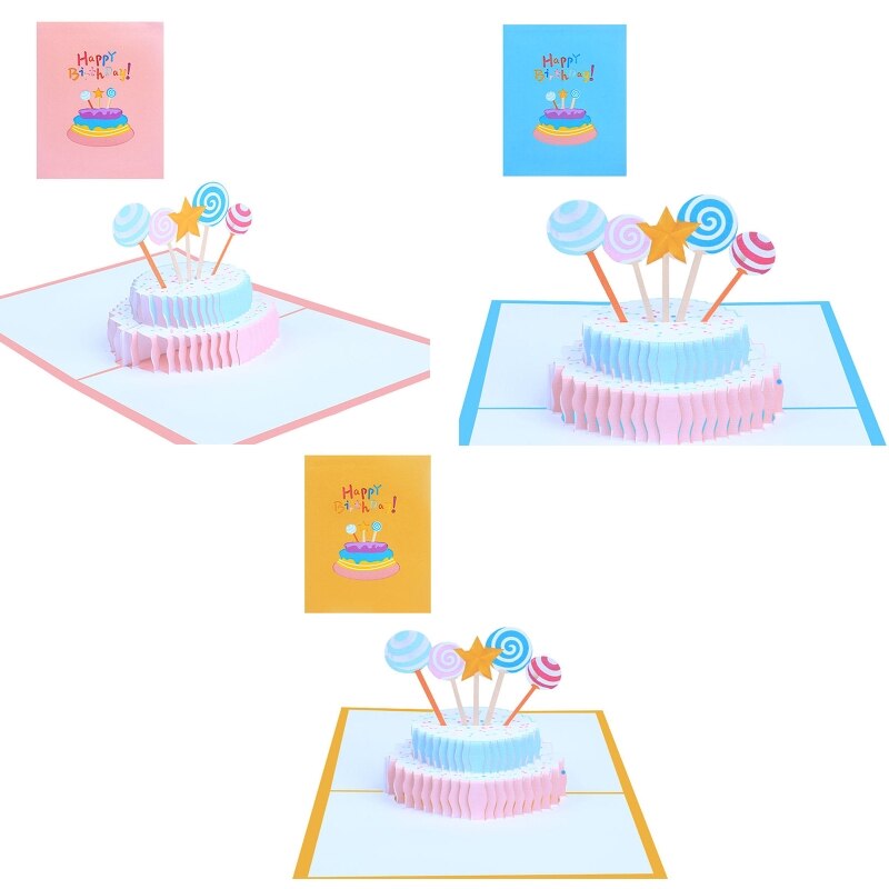3D Pop Up Cards Lollipop Cake Happy Birthday Card ... – Grandado