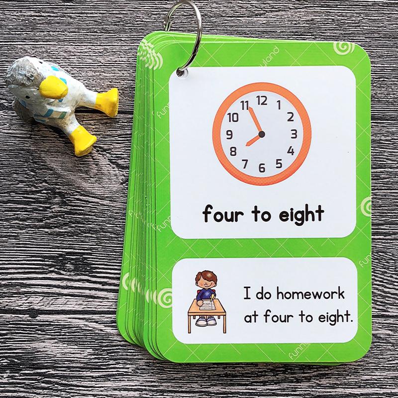 20Pcs/lot Telling Time Activities English Cards To... – Grandado