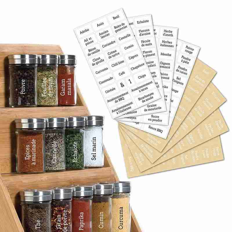 Spice Stickers Transparante Waterdichte Voedsel La... – Grandado