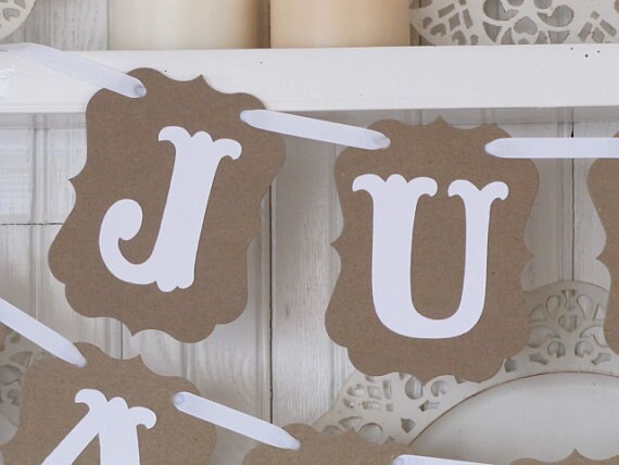 Rustic Wedding decoration flag Garland Wedding ban... – Grandado