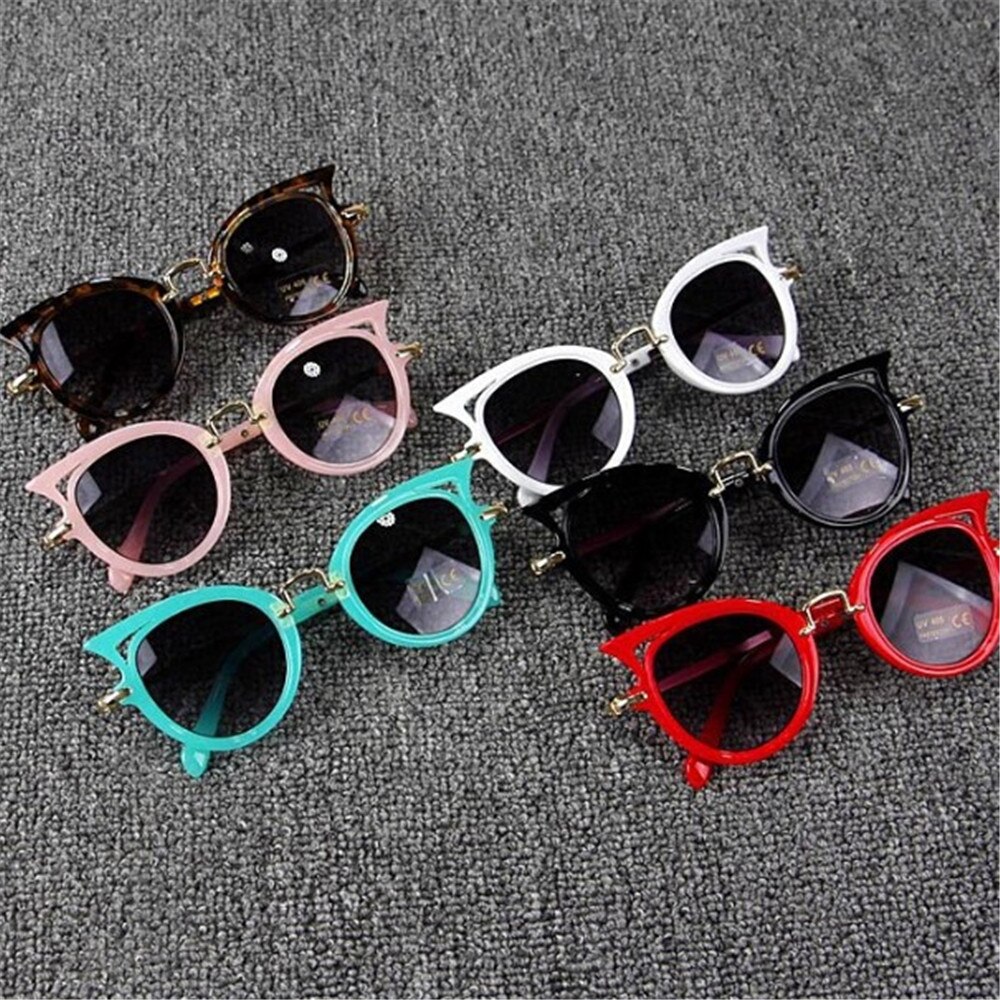 Kids Sunglasses Girls Brand Cat Eye Children Glass... – Vicedeal
