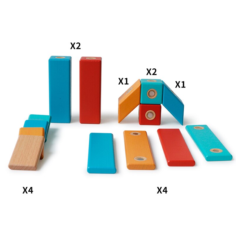 MAGPLAYER-bloques magnéticos de madera para niños,... – Grandado