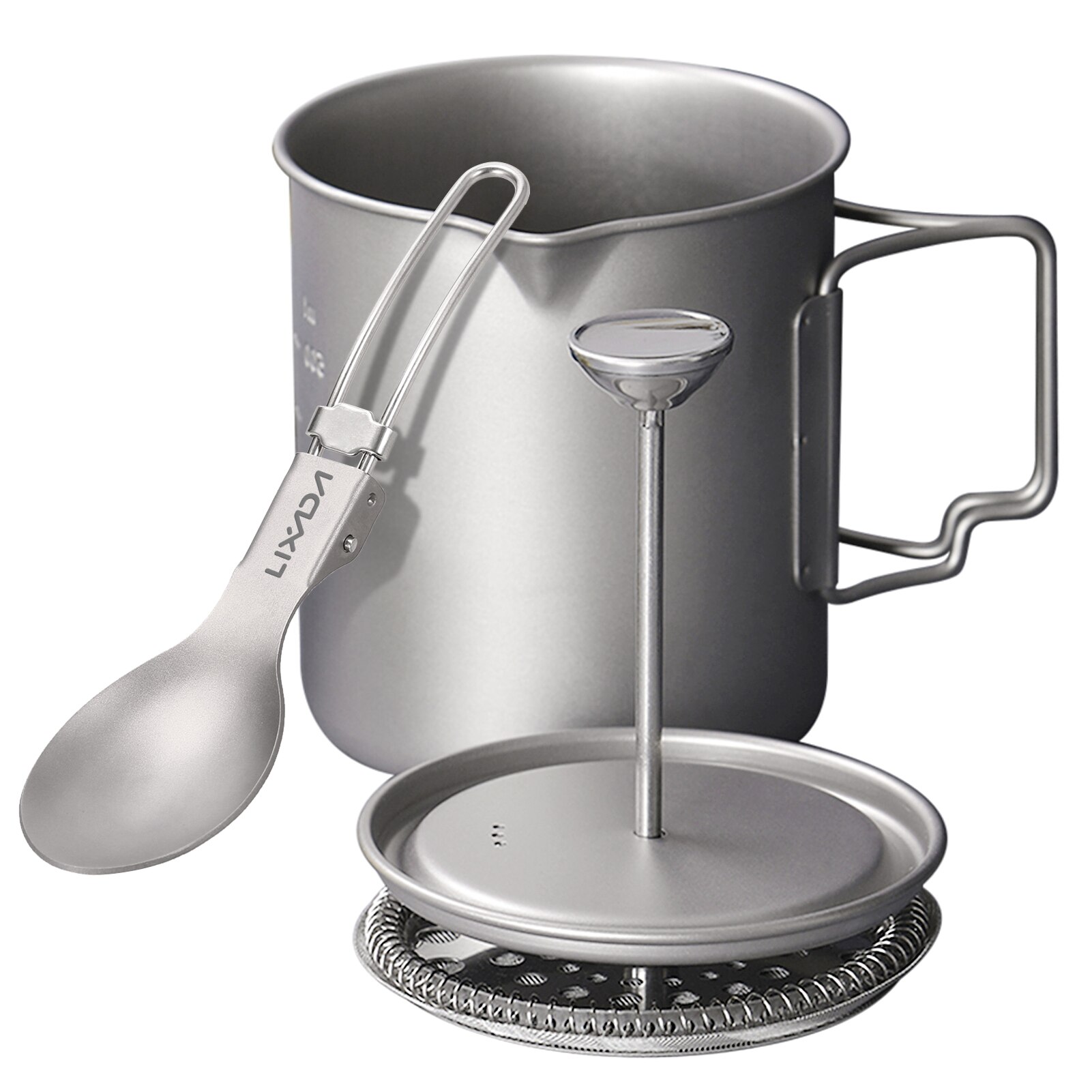 Lixada 750ml Titanium Coffee Cup Mug French Press ... – Grandado