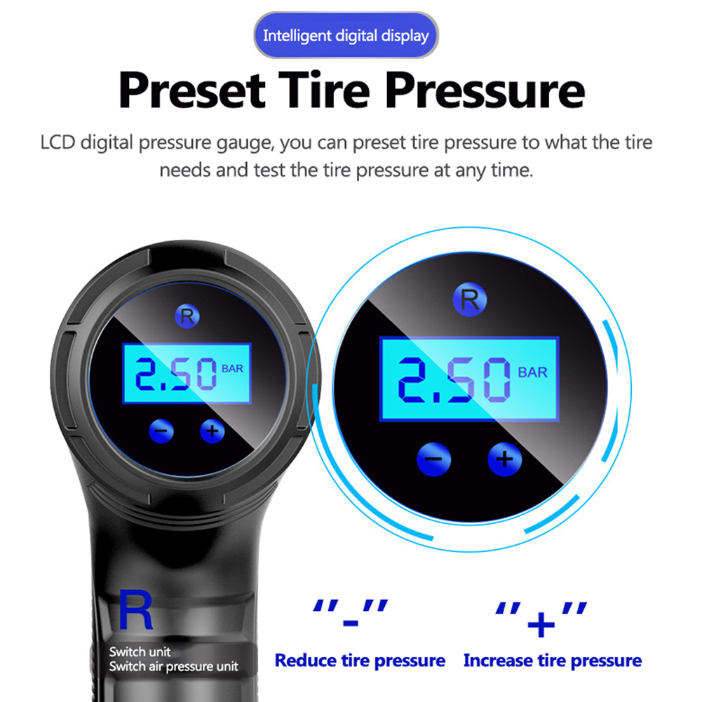 120W Wireless Car Air Inflator Compressor Handheld... – Grandado