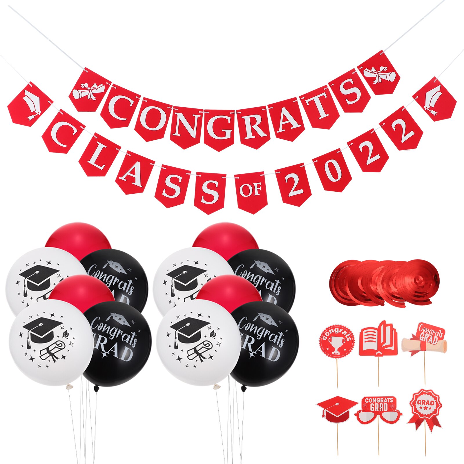 1 Set Graduation Latex Balloon Cake Topper Banner ... – Grandado