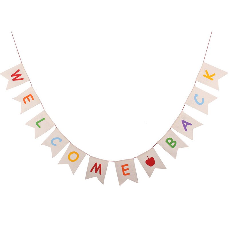 Banners Jute Welcome Party Happy School Party Deco... – Vicedeal