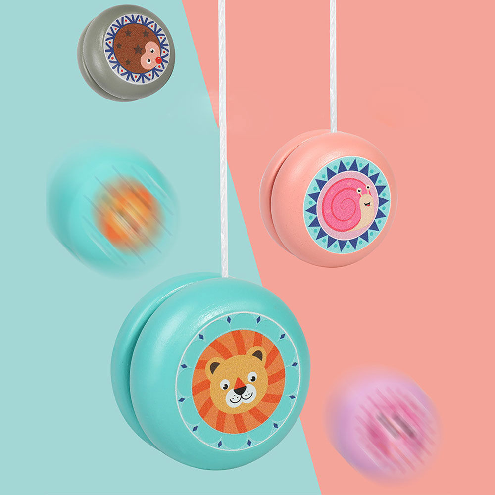 Wooden Yoyo Toys Ladybug Toys Cute Animal Prints K... – Vicedeal