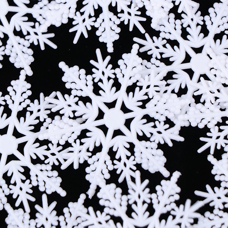 10pcs/set 12 Petals Plastic White Snowflake Flakes... – Vicedeal