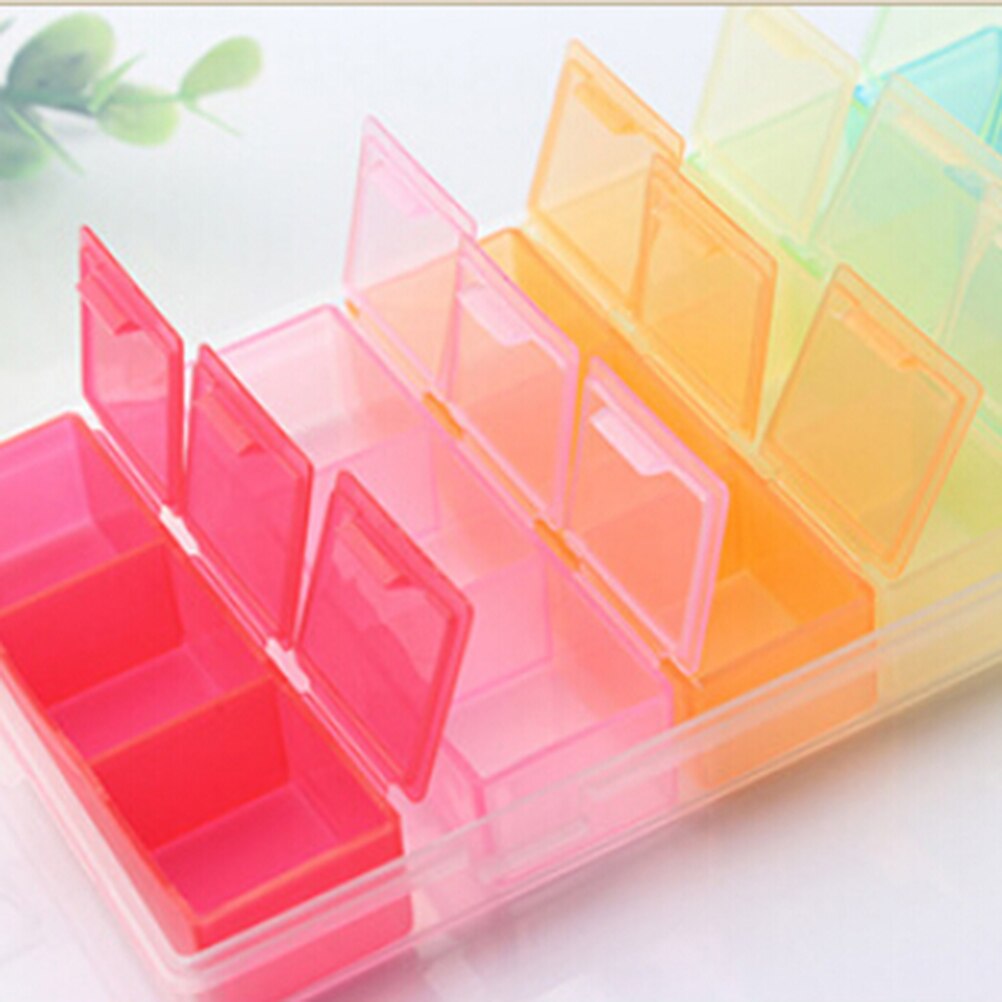Multicolor Container Met 21 Vakken Pillendoosje 7 ... – Grandado