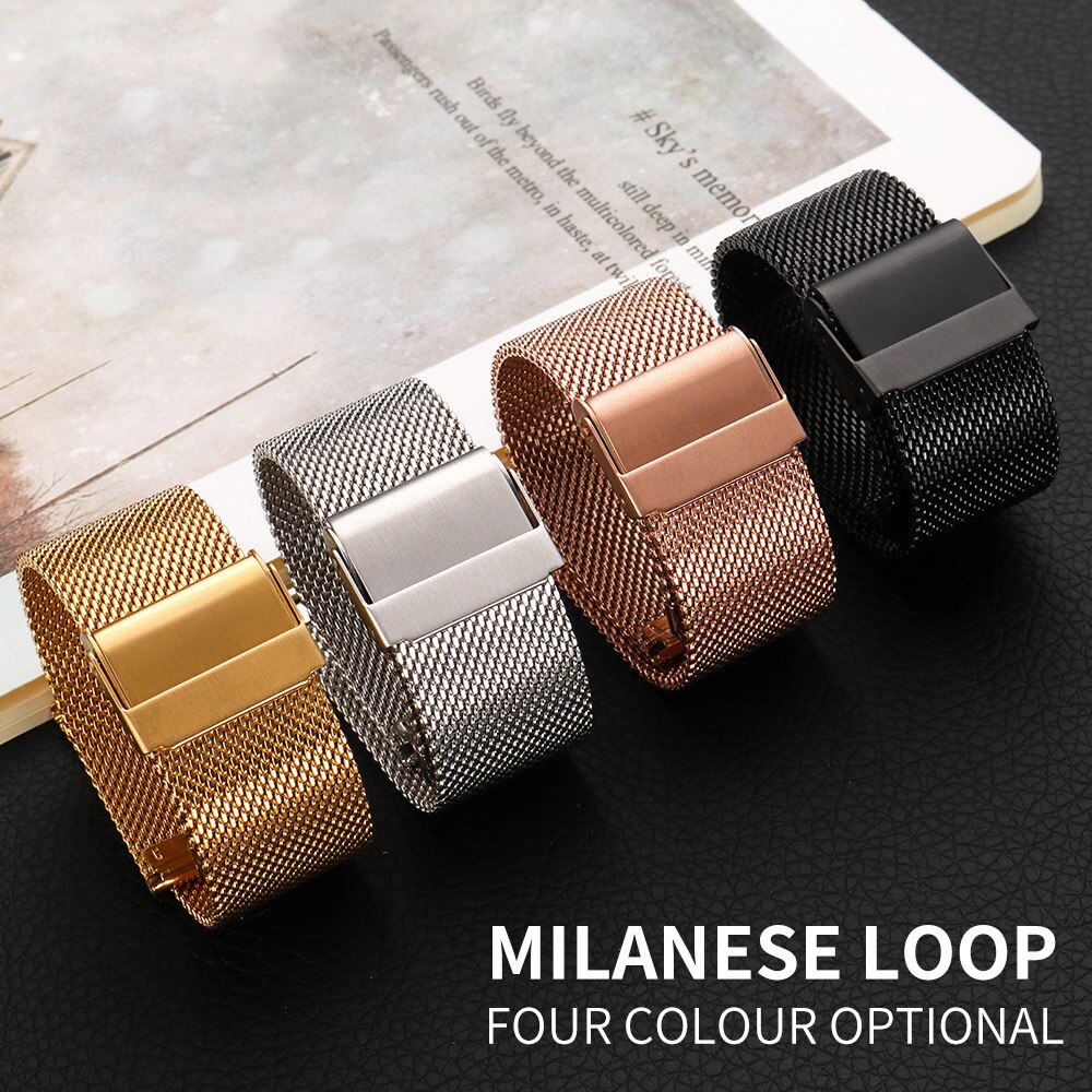 Milanese strap Allgemeine zweck uhr Sport band 18m... – Vicedeal