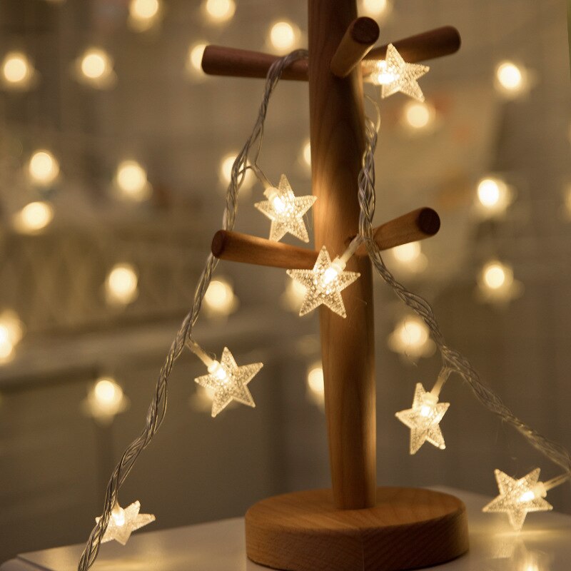 10/20/40/50 LED Star Light String Twinkle Garlands... – Grandado