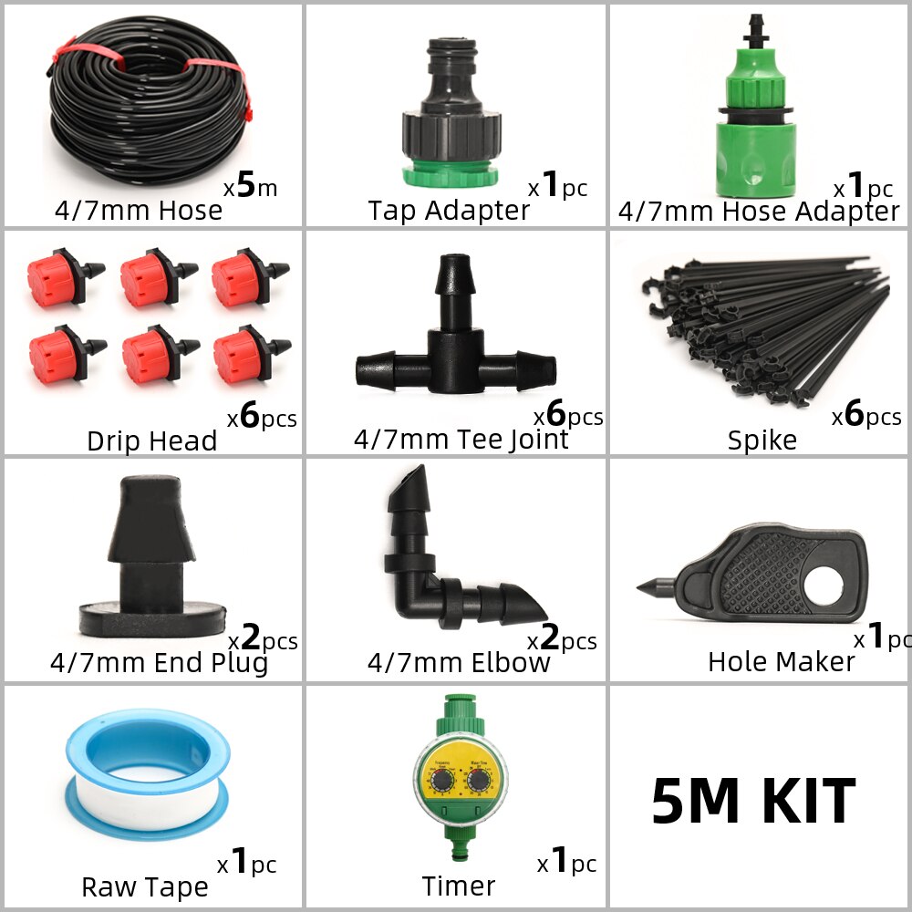 5M-60M Watering System With Timer Micro Drippers F... – Grandado