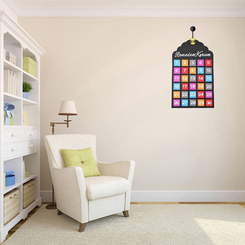 40X70cm Ramadan Calendar Mubarak Kareem Countdown ... – Grandado